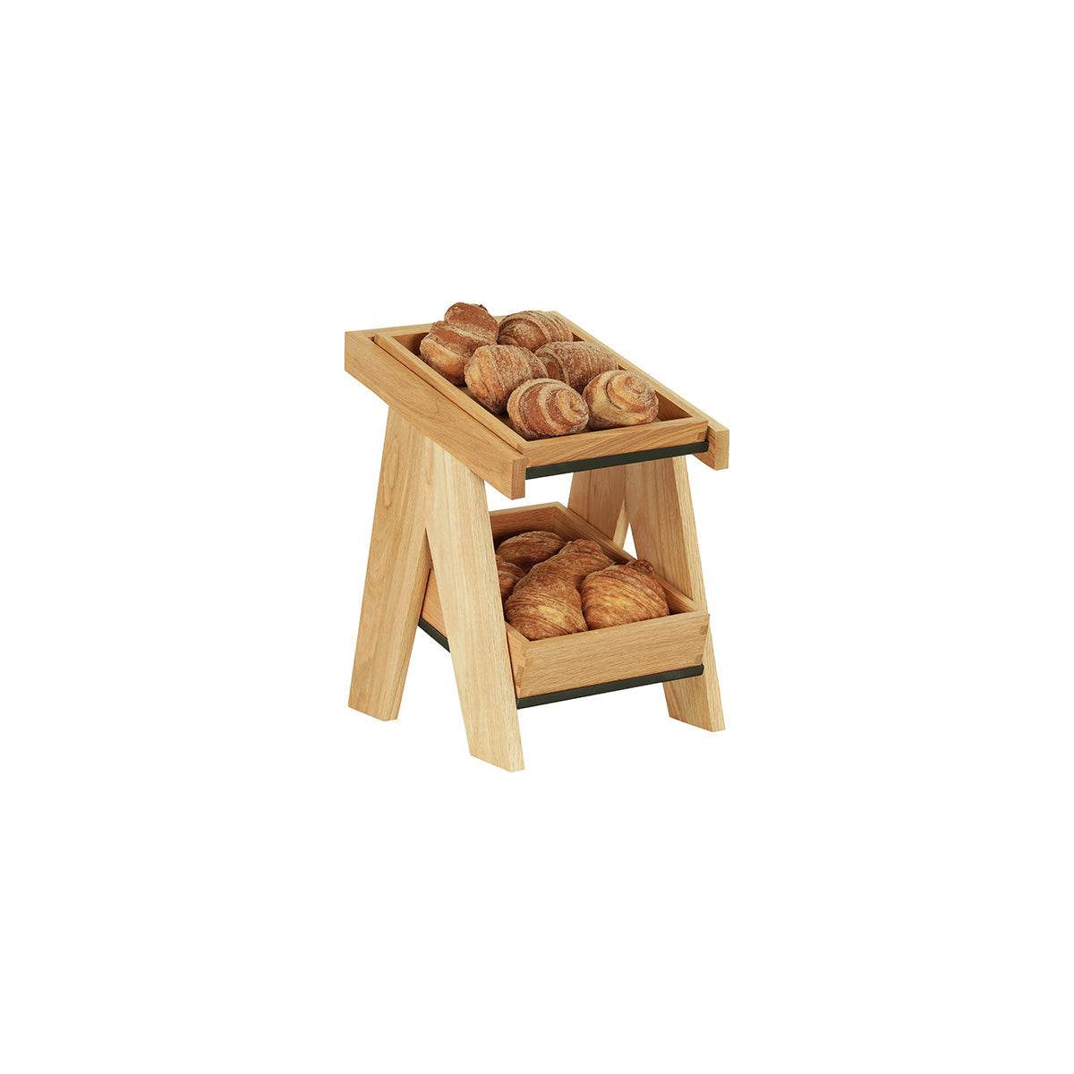 Cal-Mil Sydney Oak A-Frame Merchandisers With 2 Tier 318x356x445mm ...